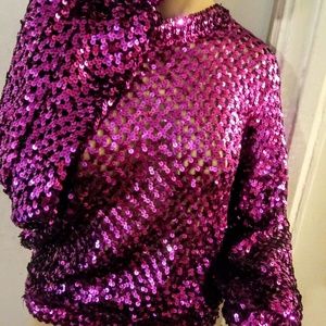 Sweaters | Purple Sparkly Sweater | Poshmark